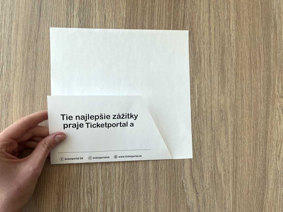 Poskladajte si obálku HOMEticket | TICKETPORTAL vstupenky na dosah - divadlo, hudba, koncert ...